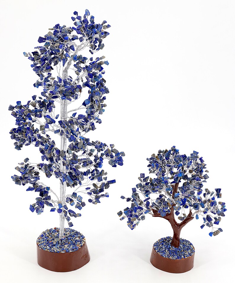 Lapis Gem Tree, Healing Tree of Life With Crystals, Chakra Energy ...