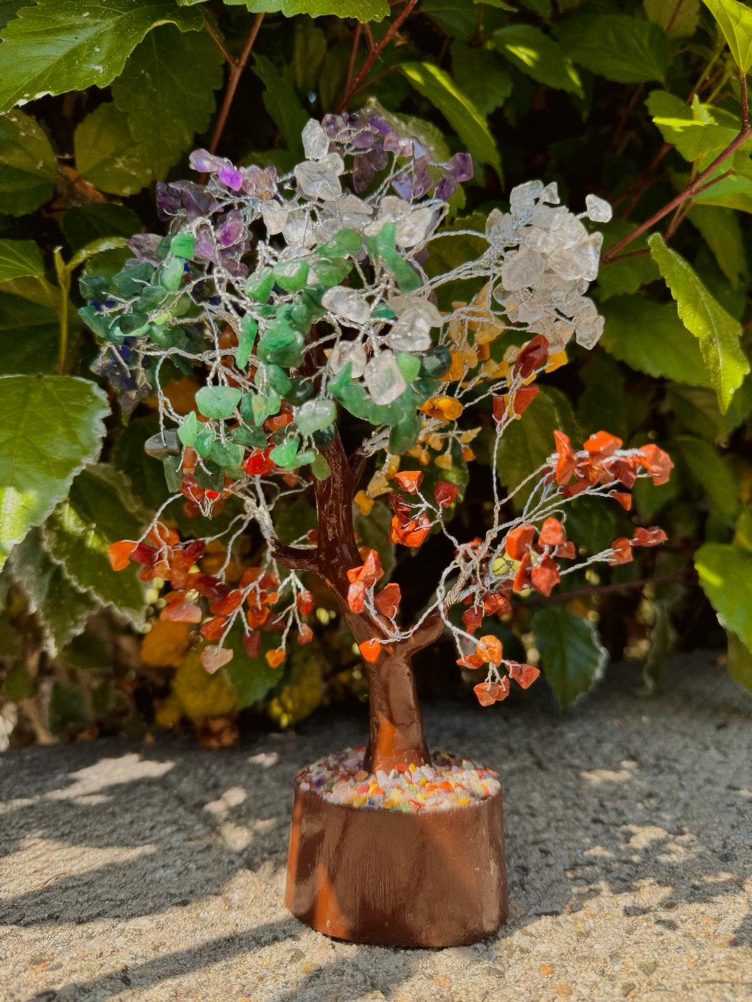 Seven Chakra Gem Tree, Healing Tree of Life With Crystals, Chakra ...