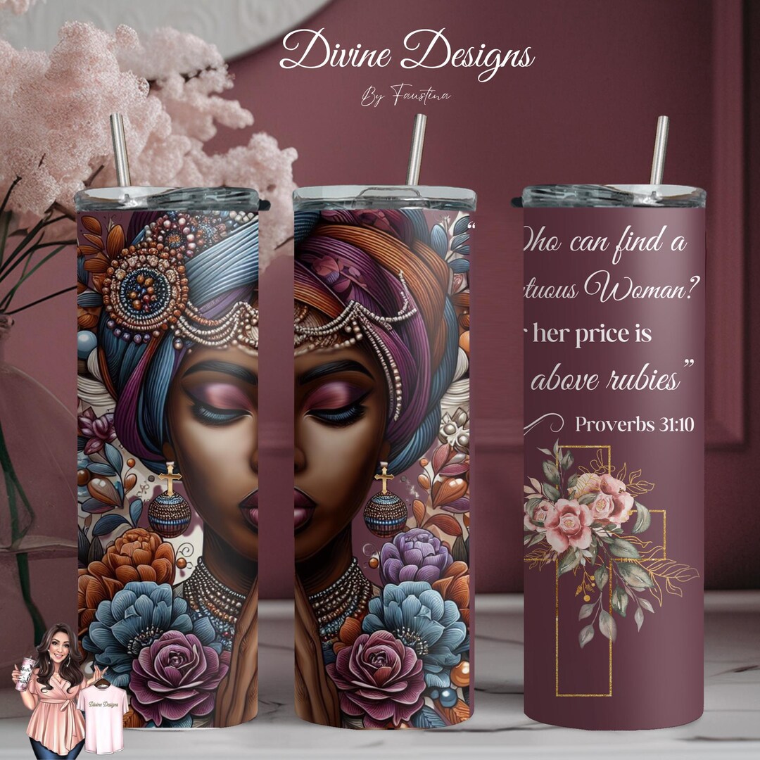 Christian Tumbler Wrap 20 Oz Skinny Tumbler Sublimation Design ...