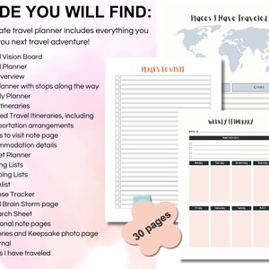 Ultimate Travel Planner Bundle: Digital Trip Organizer With Printable ...