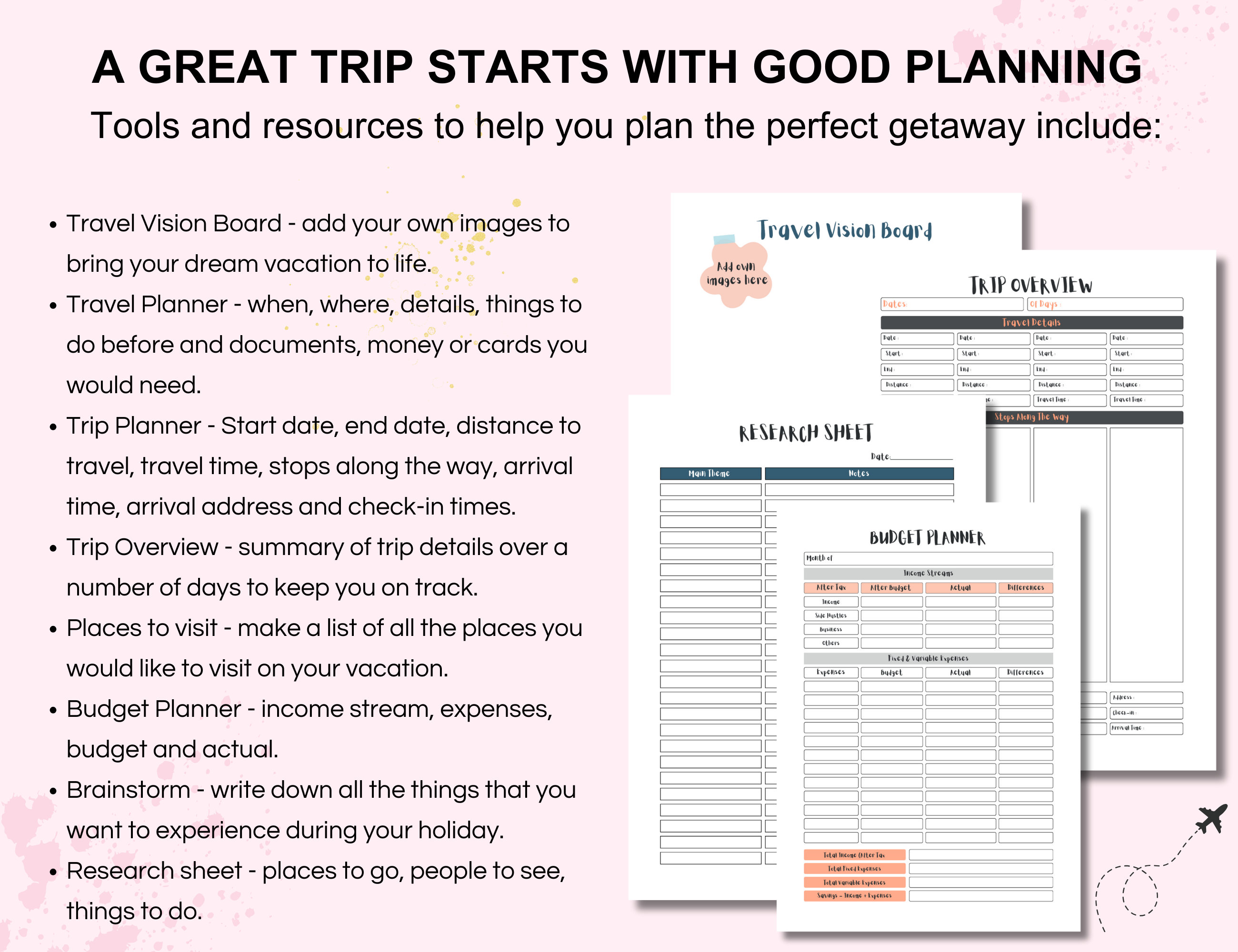 Ultimate Travel Planner Bundle: Digital Trip Organizer With Printable ...