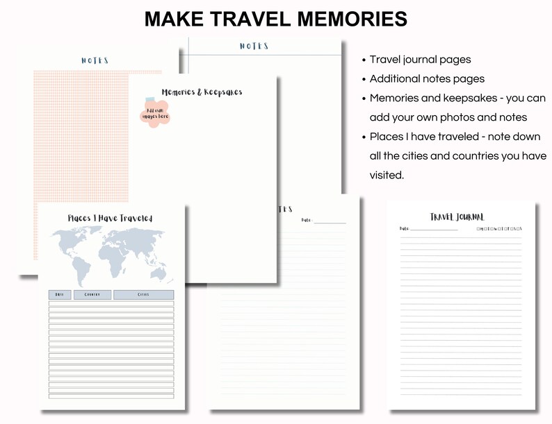 Ultimate Travel Planner Bundle: Digital Trip Organizer With Printable ...