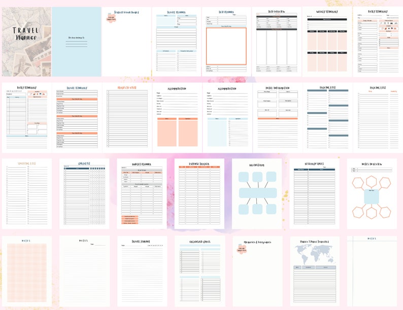 Ultimate Travel Planner Bundle: Digital Trip Organizer With Printable ...