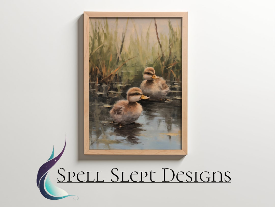 Printable Duckling Wall Art, Ducklings Print, Spring Decor, Cute Baby ...