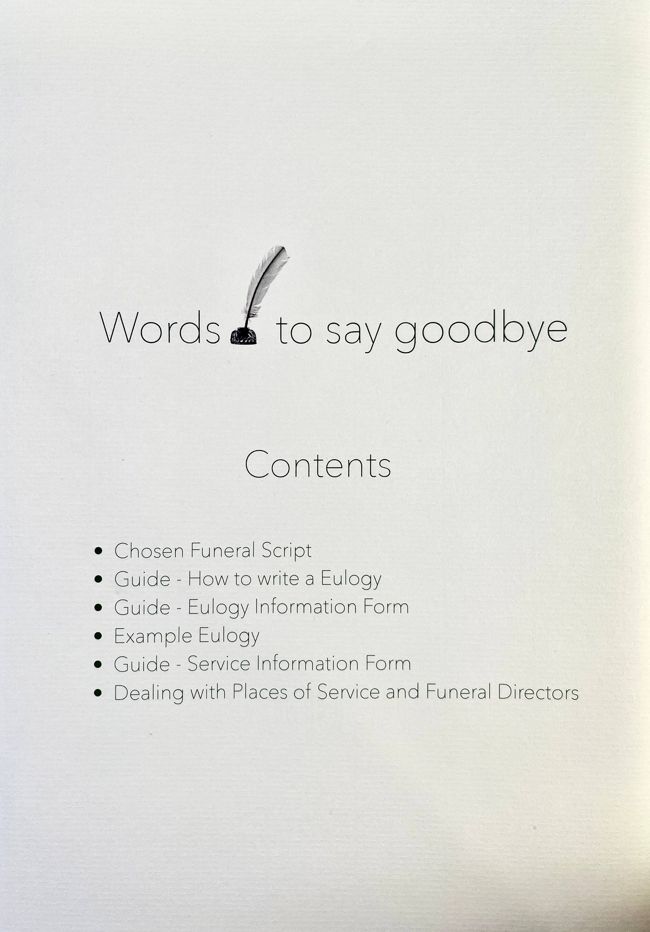 Personalised Funeral Script for a Much Loved Female, Funeral Service ...