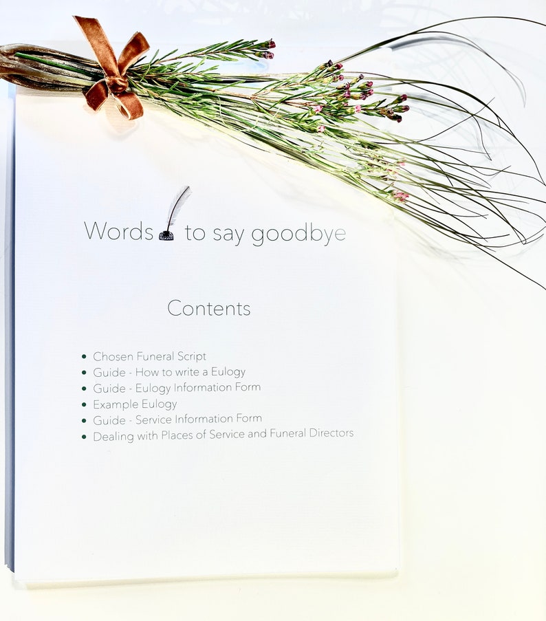 Personalised Funeral Script for a Much Loved Female, Funeral Service ...