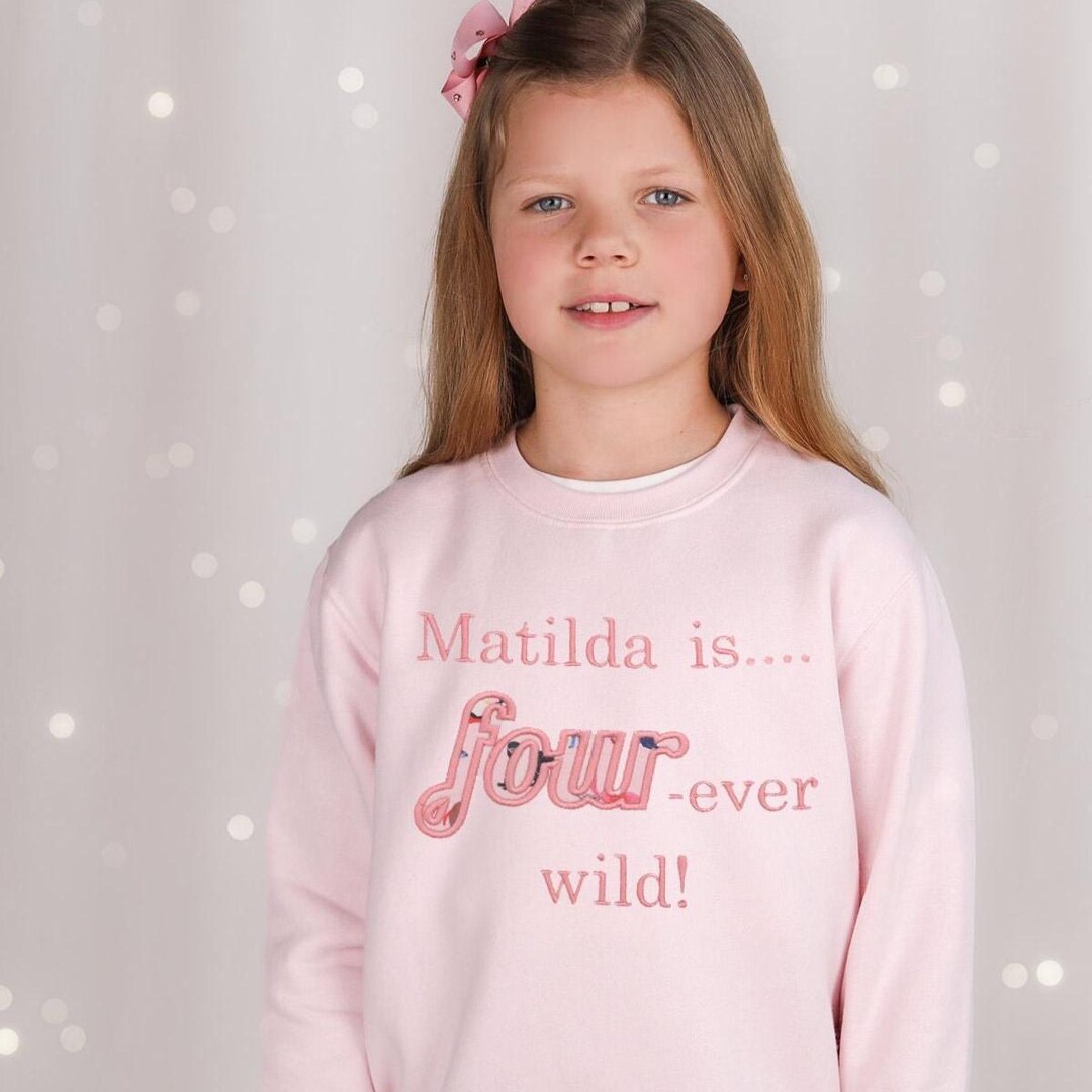 Four Ever Wild Personalised 4th Birthday Sweatshirt | Four Birthday ...