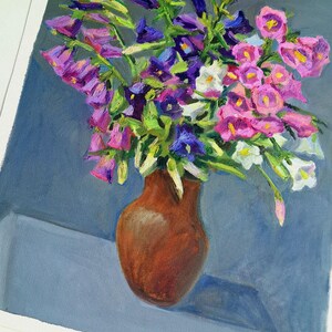 Bouquet of Bells Oil Painting Bells Original Artistic Wall Art 16x12 ...