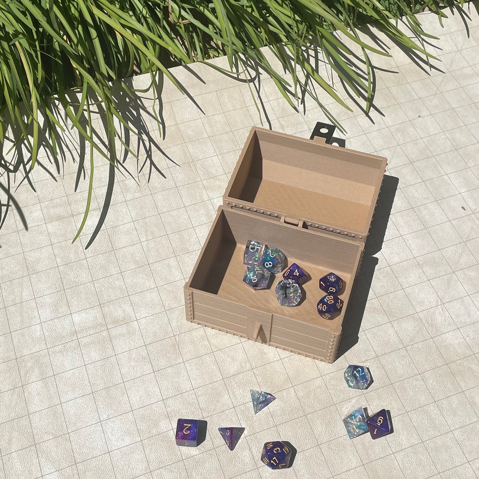 Wooden Treasure Chest Dice Box Original Storage Vault Pirate Themed ...