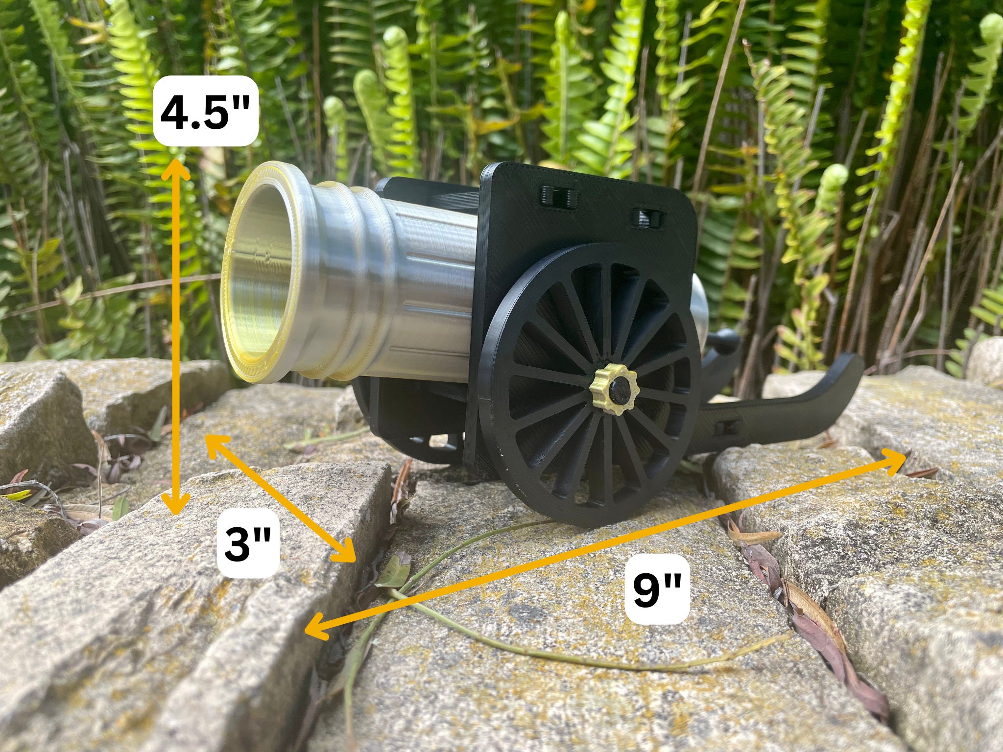 Original Cannon Dice Roller With Rolling Wheels and Functional, Spring ...