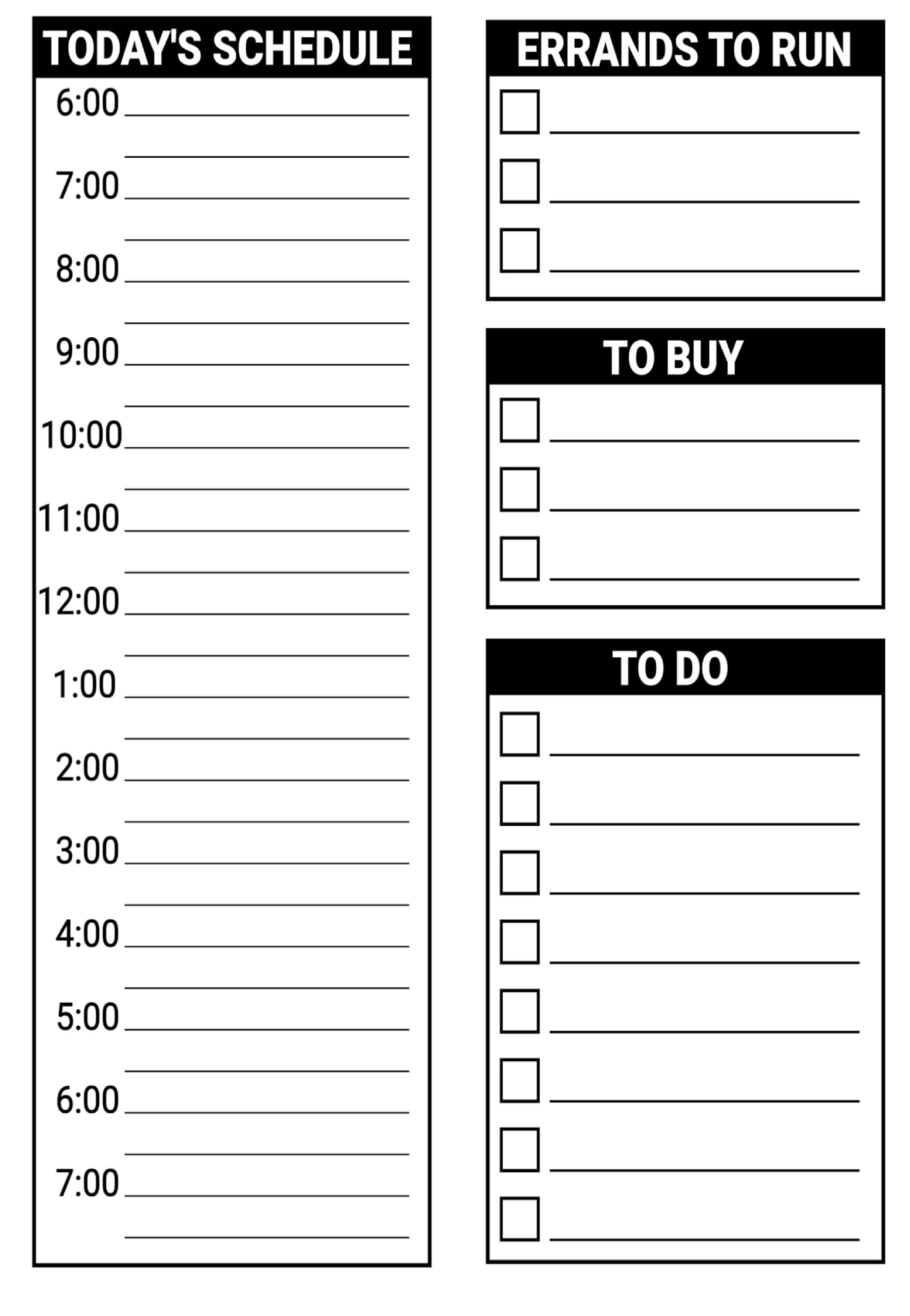 Minimal to Do List Printable Daily Planner Simple Tasks List - Etsy