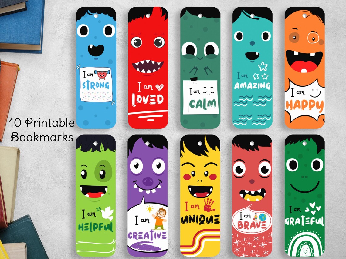 Printable Affirmation Bookmarks for Kids: Positive Quotes, Mindfulness ...