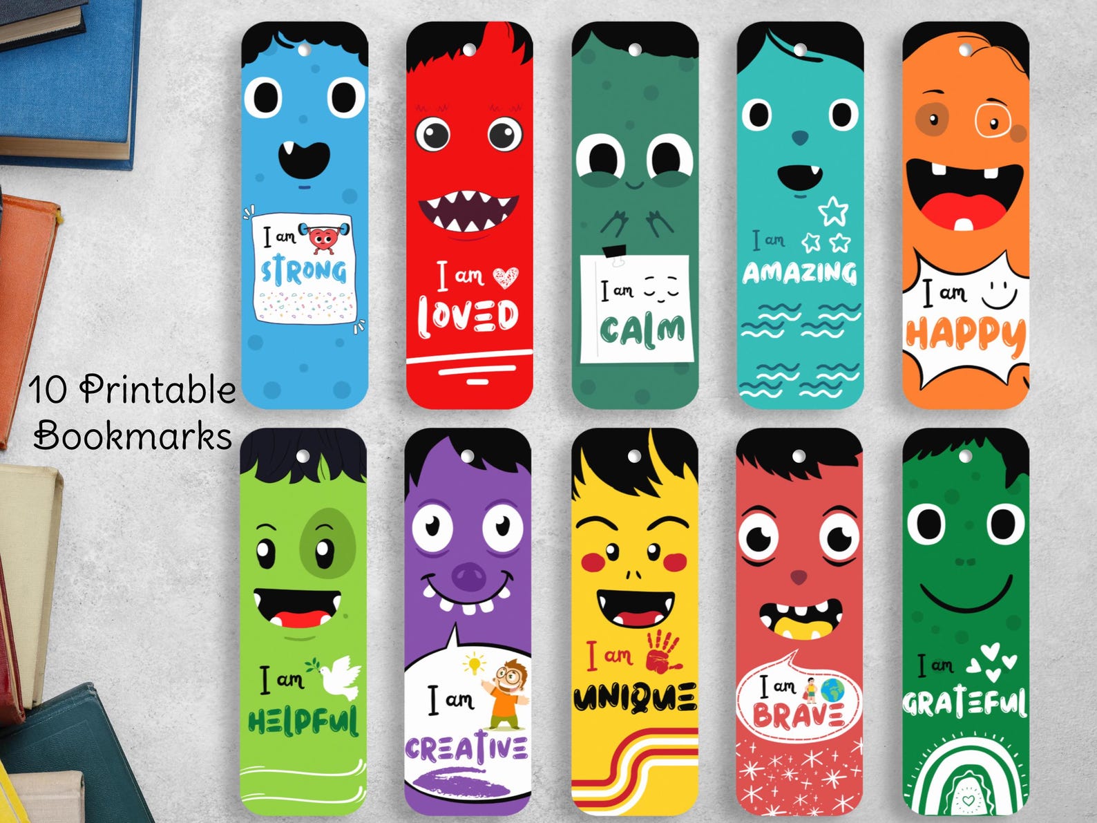 Printable Affirmation Bookmarks for Kids: Positive Quotes, Mindfulness ...