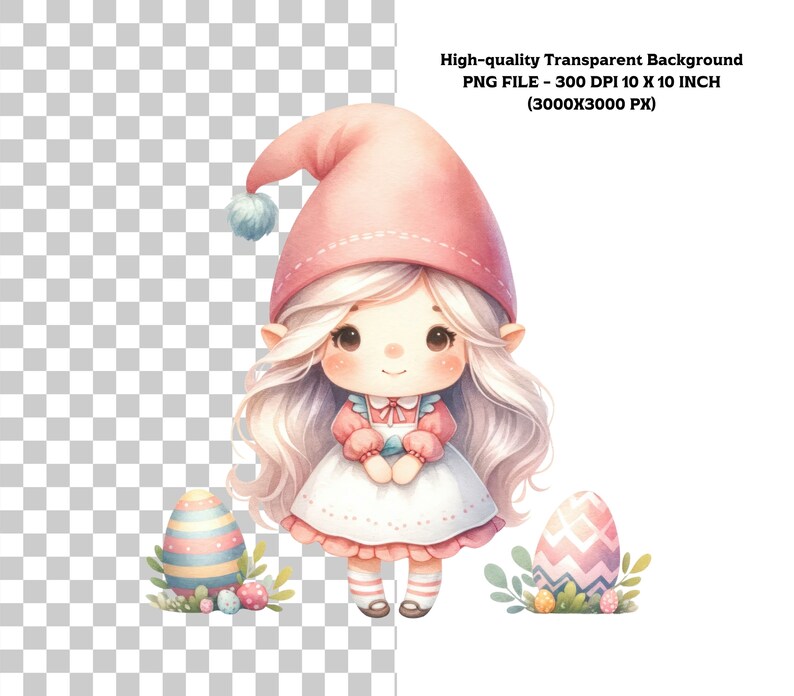 Cute Easter Gnome Clipart PNG 23 PNG Images, Gnome Girl Easter Clipart ...