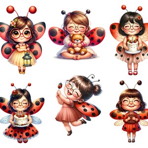 Ladybug Valentine Clipart, Watercolor Love Bug PNG (digital Download ...