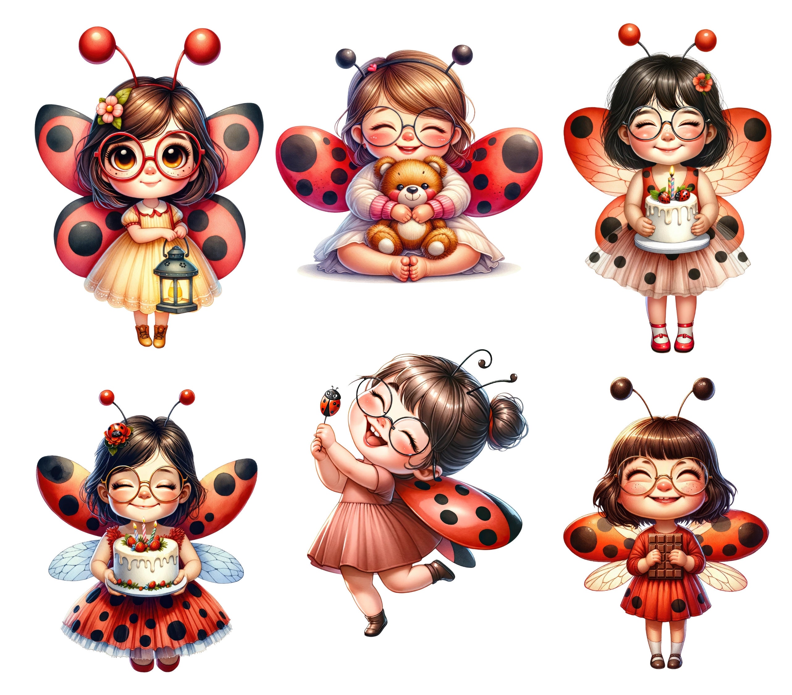 Cute Ladybug Valentine Clipart, Valentine Sublimation, Kids Valentine ...
