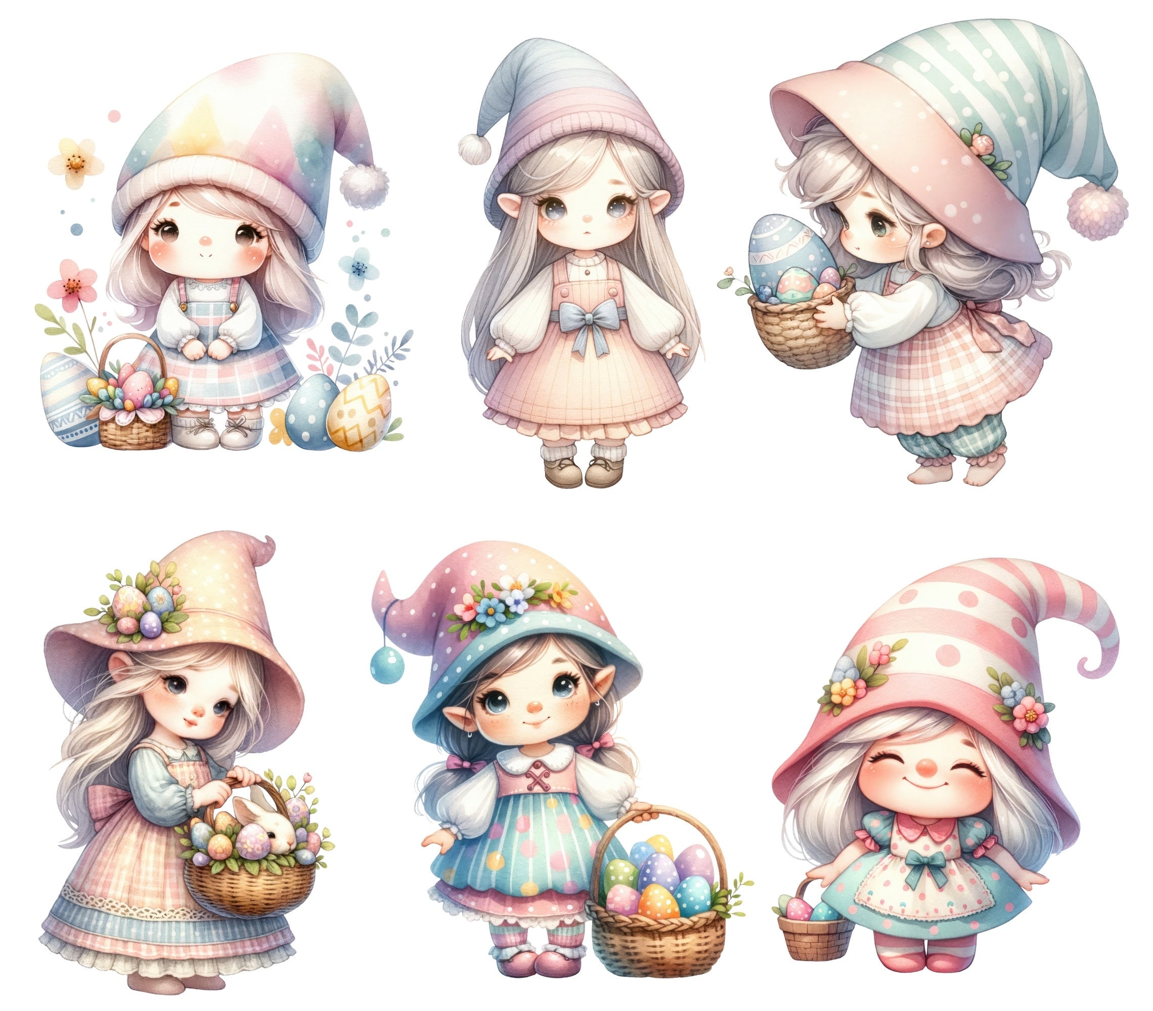 Cute Easter Gnome Clipart PNG 23 PNG Images, Gnome Girl Easter Clipart ...
