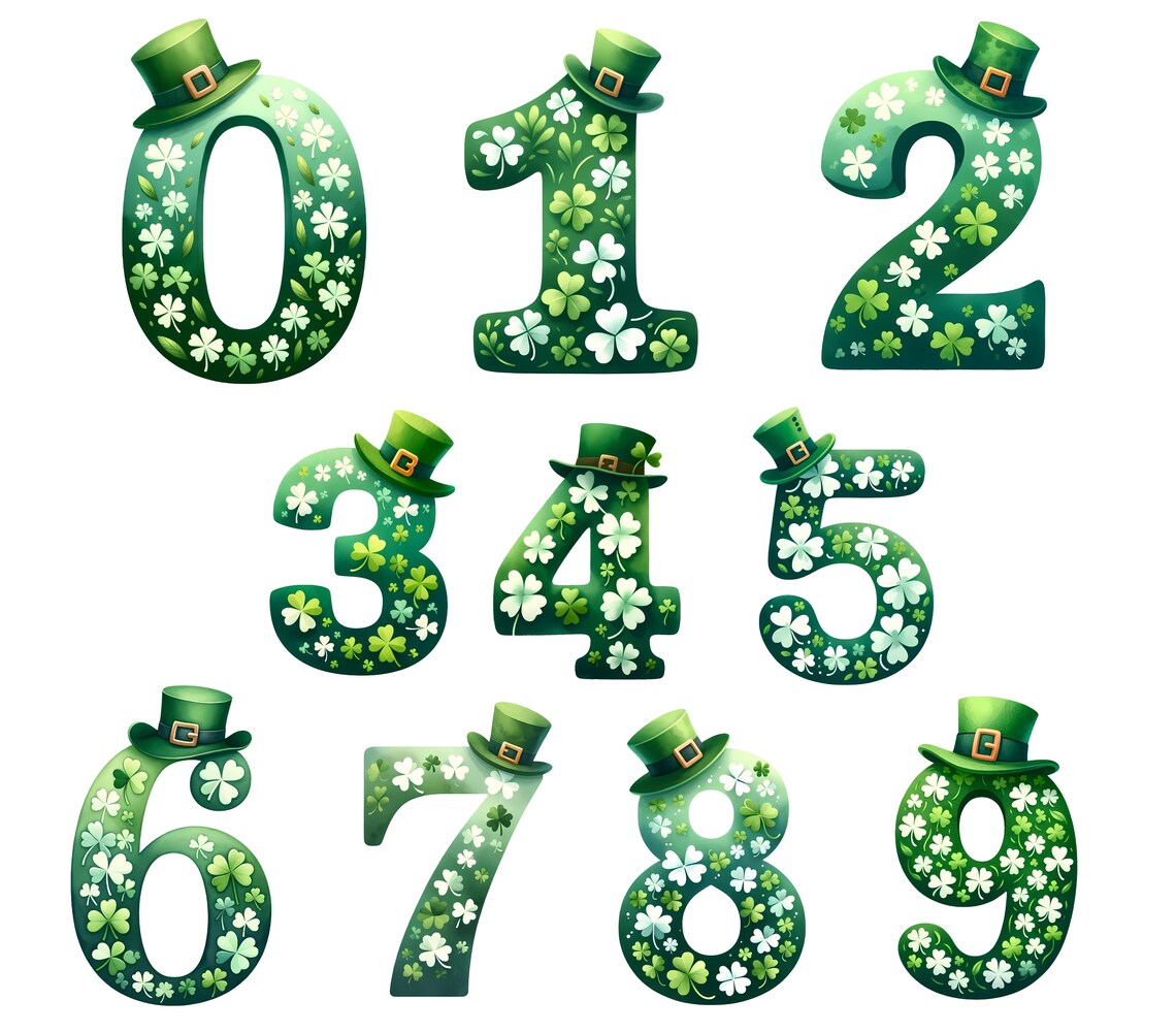 St Patrick's Alphabet Clipart PNG Sublimation, Watercolor St Patrick's ...
