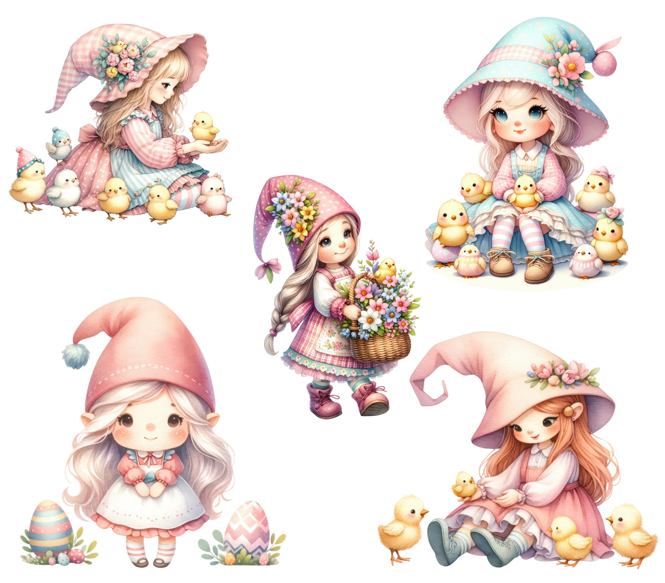Cute Easter Gnome Clipart PNG 23 PNG Images, Gnome Girl Easter Clipart ...