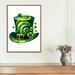 32 PNG, Watercolor Leprechaun Hat, Emerald Hat Clipart Bundle, Green ...