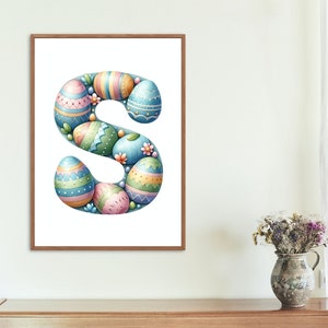 40 Alphabet Easter Eggs Clipart Bundle, Easter Clipart, Alphabet Easter ...