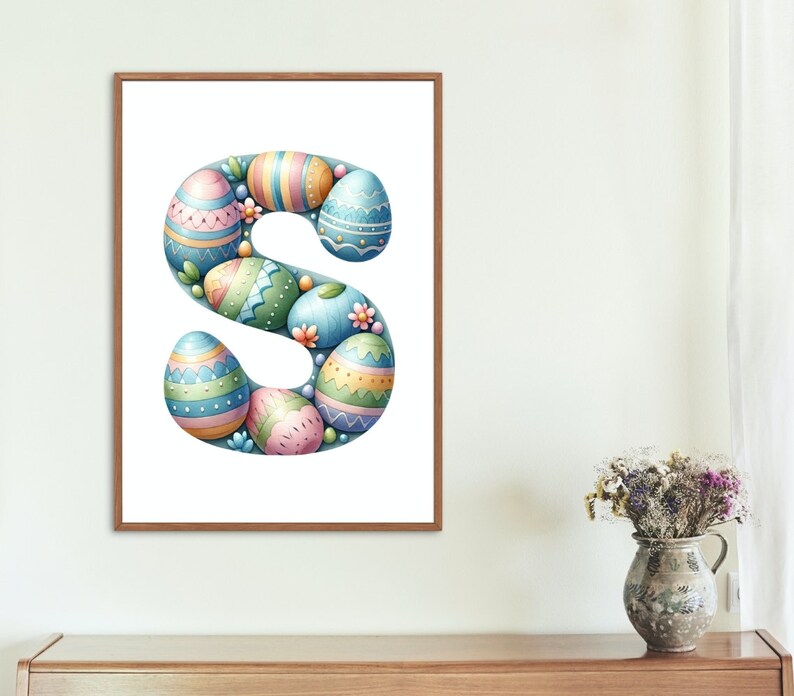 40 Alphabet Easter Eggs Clipart Bundle, Easter Clipart, Alphabet Easter ...