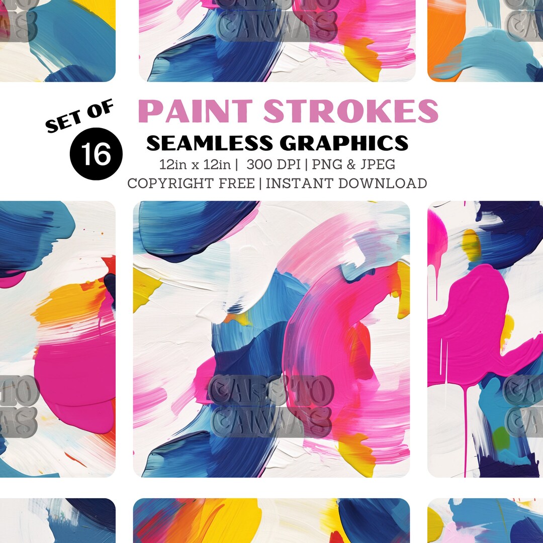 Digital Seamless Surface Patterns | Modern Art Paint Strokes | PERSONAL ...