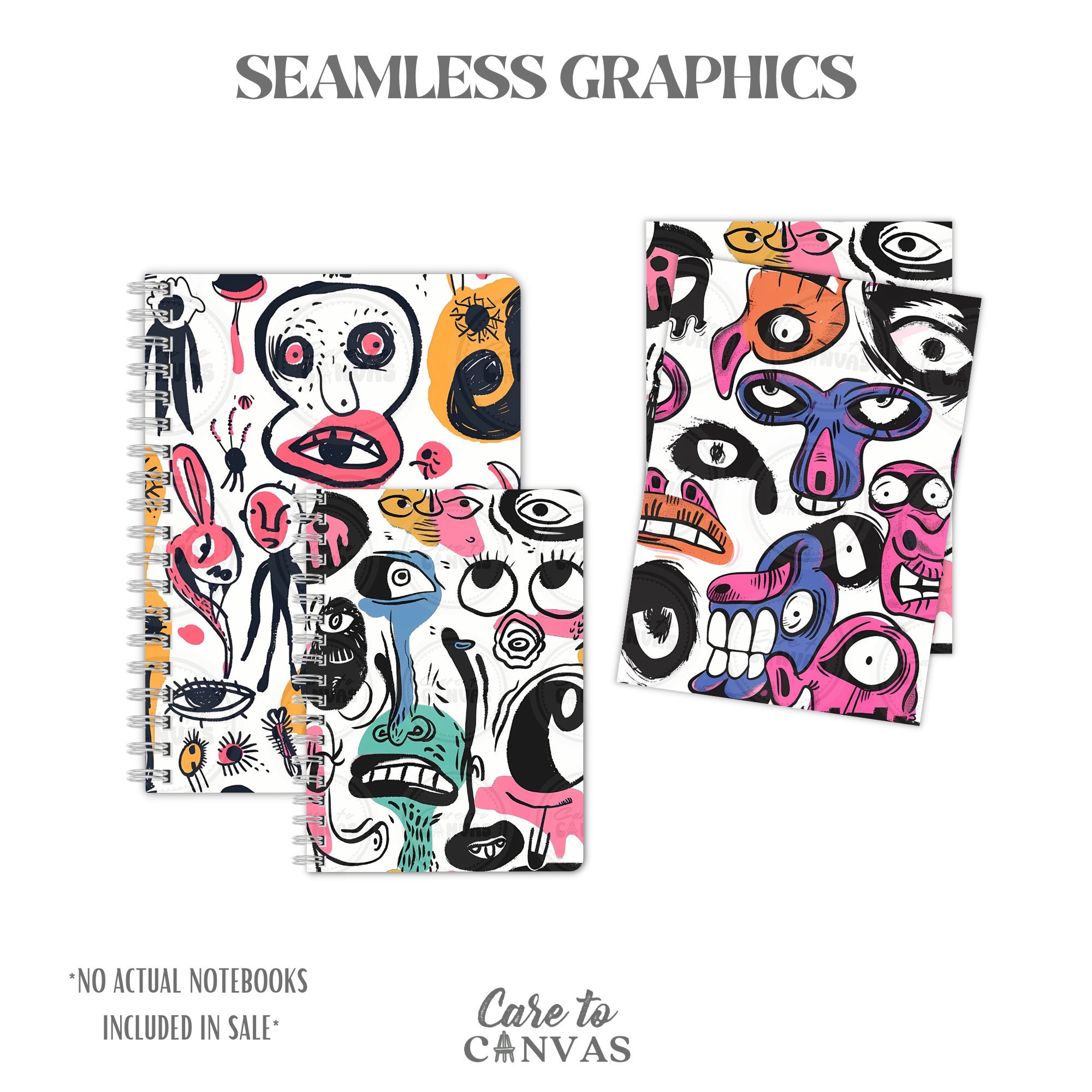 Digital Seamless Surface Patterns | Spooky Weird Cartoons | PERSONAL ...