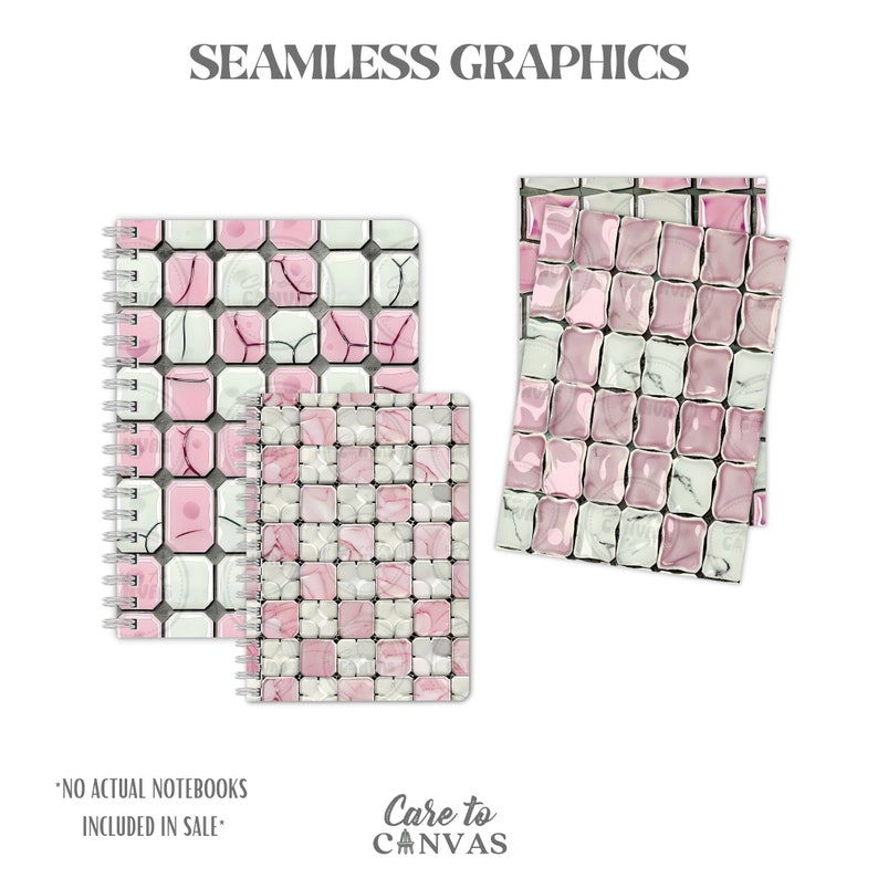 Digital Seamless Tile Splash Surface Patterns in PINK | COMMERCIAL USE ...