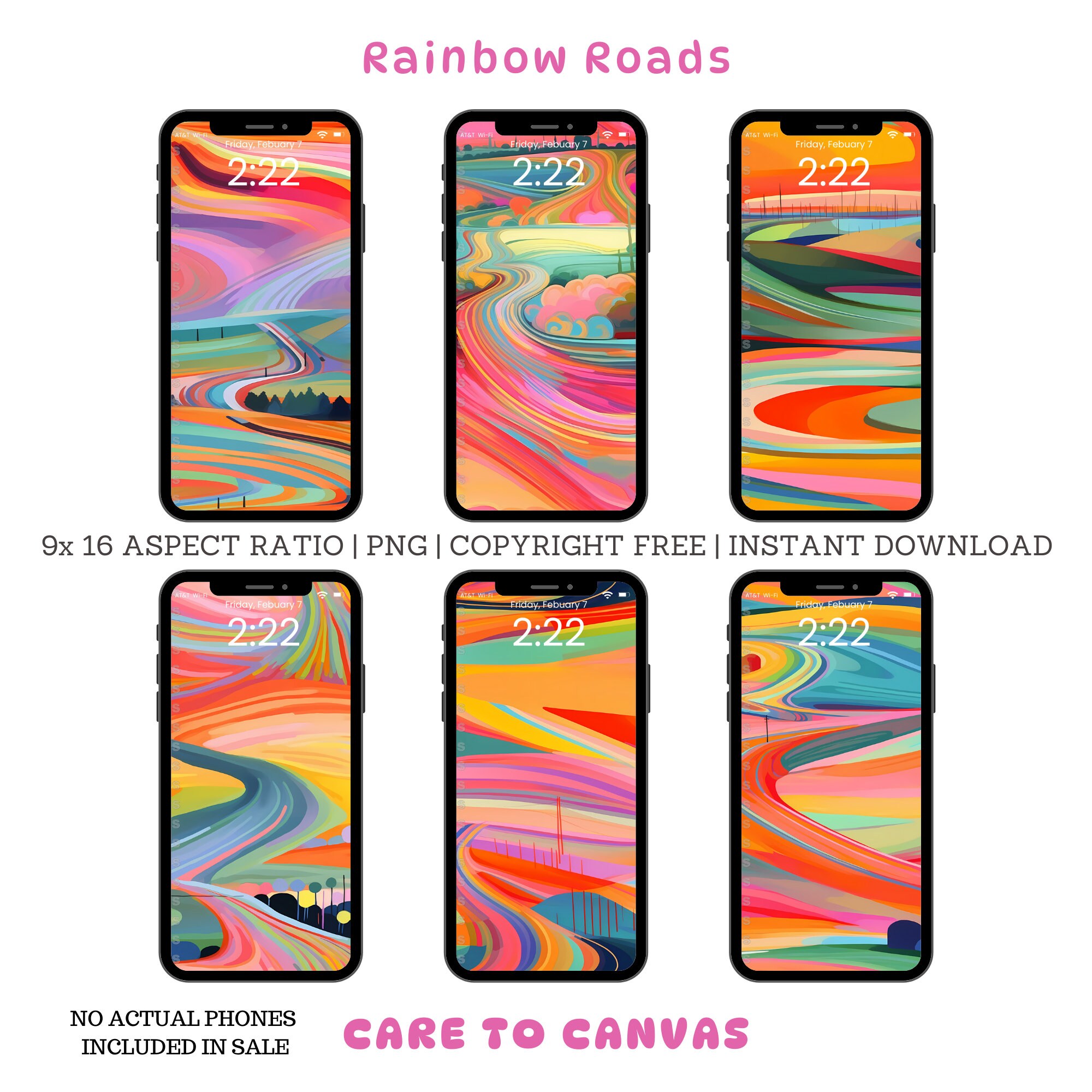 Colorful Digital Phone Wallpapers | Iphone, Android, Samsung | "rainbow ...