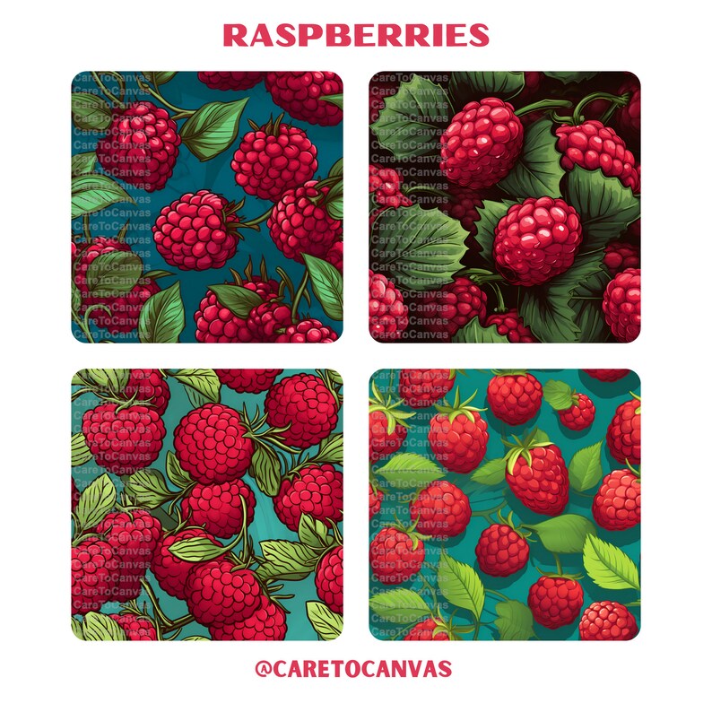 Digital Seamless Surface Patterns | Raspberry / Fruits | PERSONAL Use ...