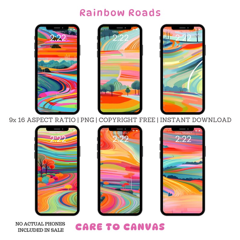 Colorful Digital Phone Wallpapers | Iphone, Android, Samsung | "rainbow ...