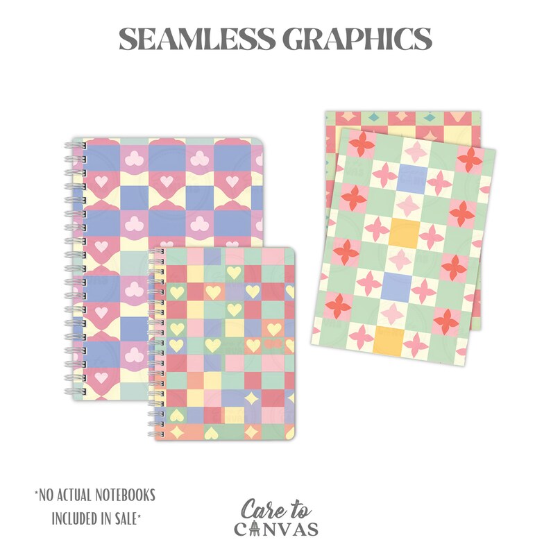 Digital Seamless Pastel Checker Surface Patterns for PERSONAL Use Only ...
