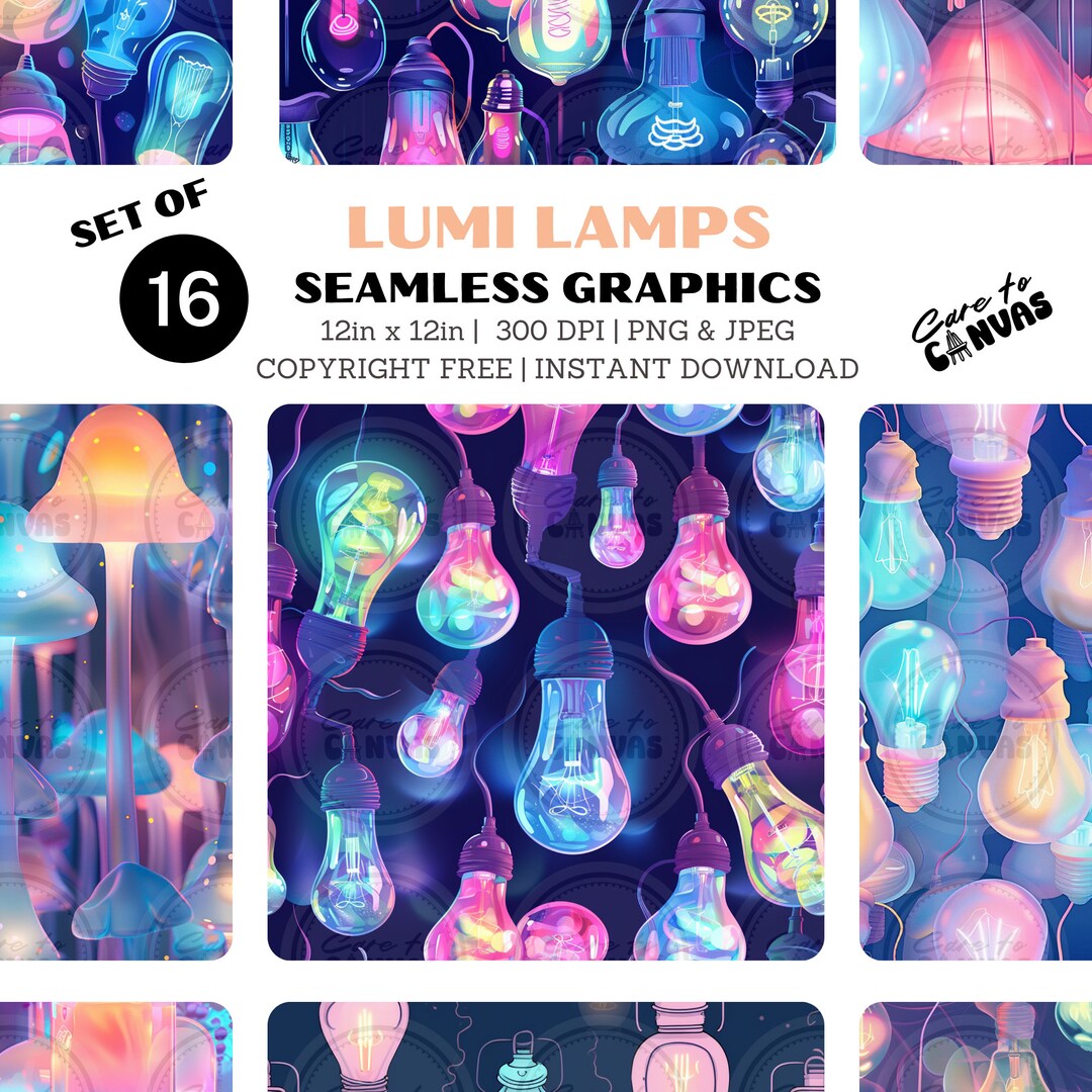 Digital Seamless Surface Patterns | Abstract Lamps and Lights ...