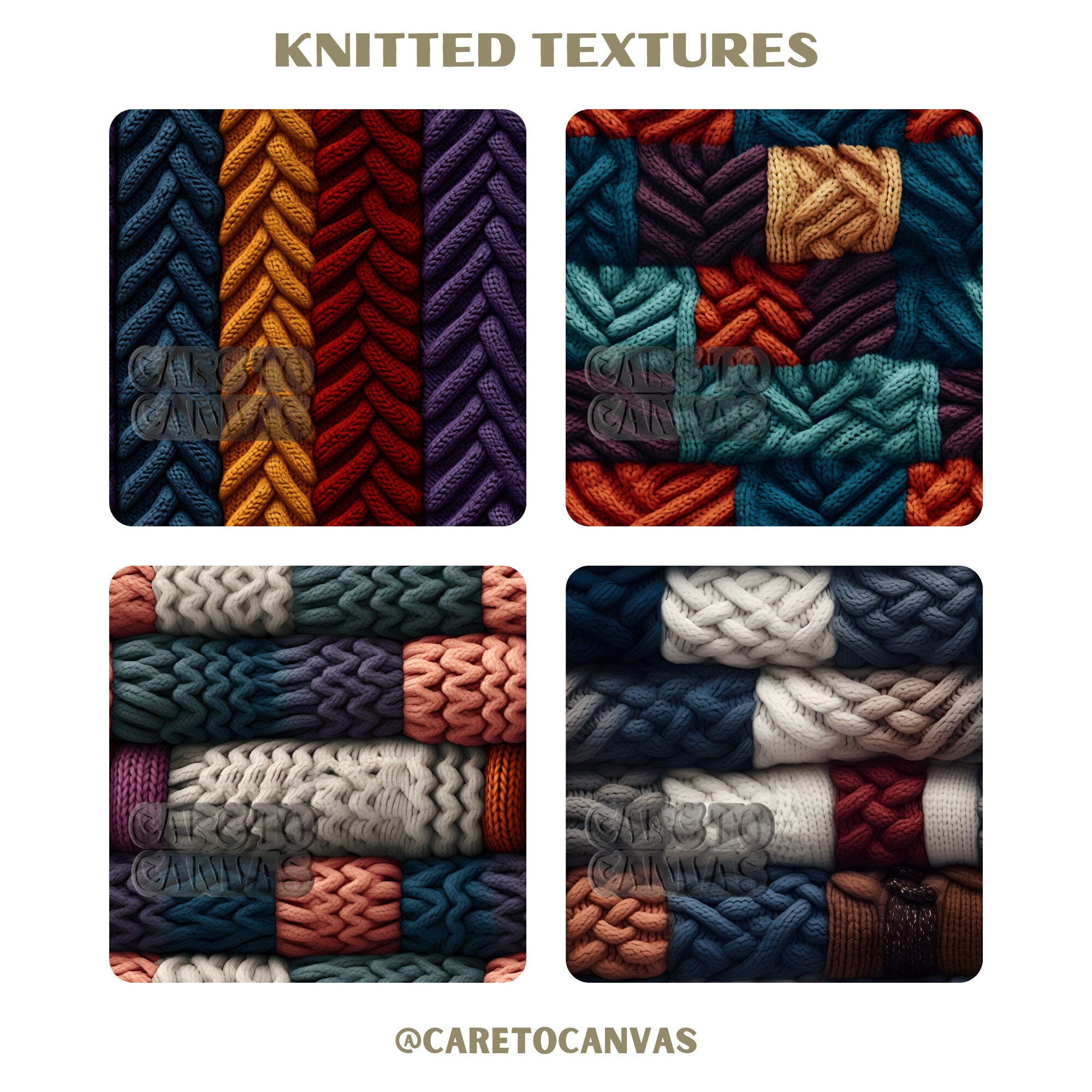 Digital Seamless Surface Patterns | Knitted Textures | PERSONAL Use ...