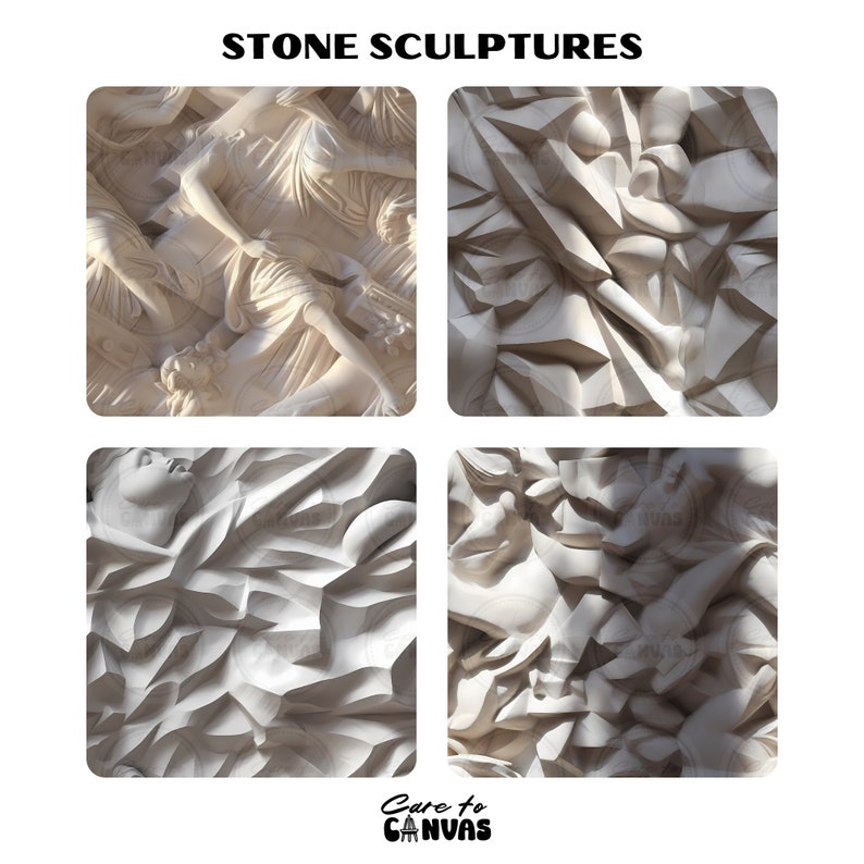 Digital Seamless Surface Patterns | Abstract Stone Sculpture Art ...