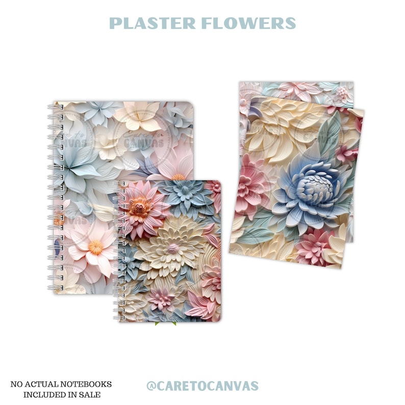 Plaster Flower Printable Seamless Digital Paper / Surface Pattern ...