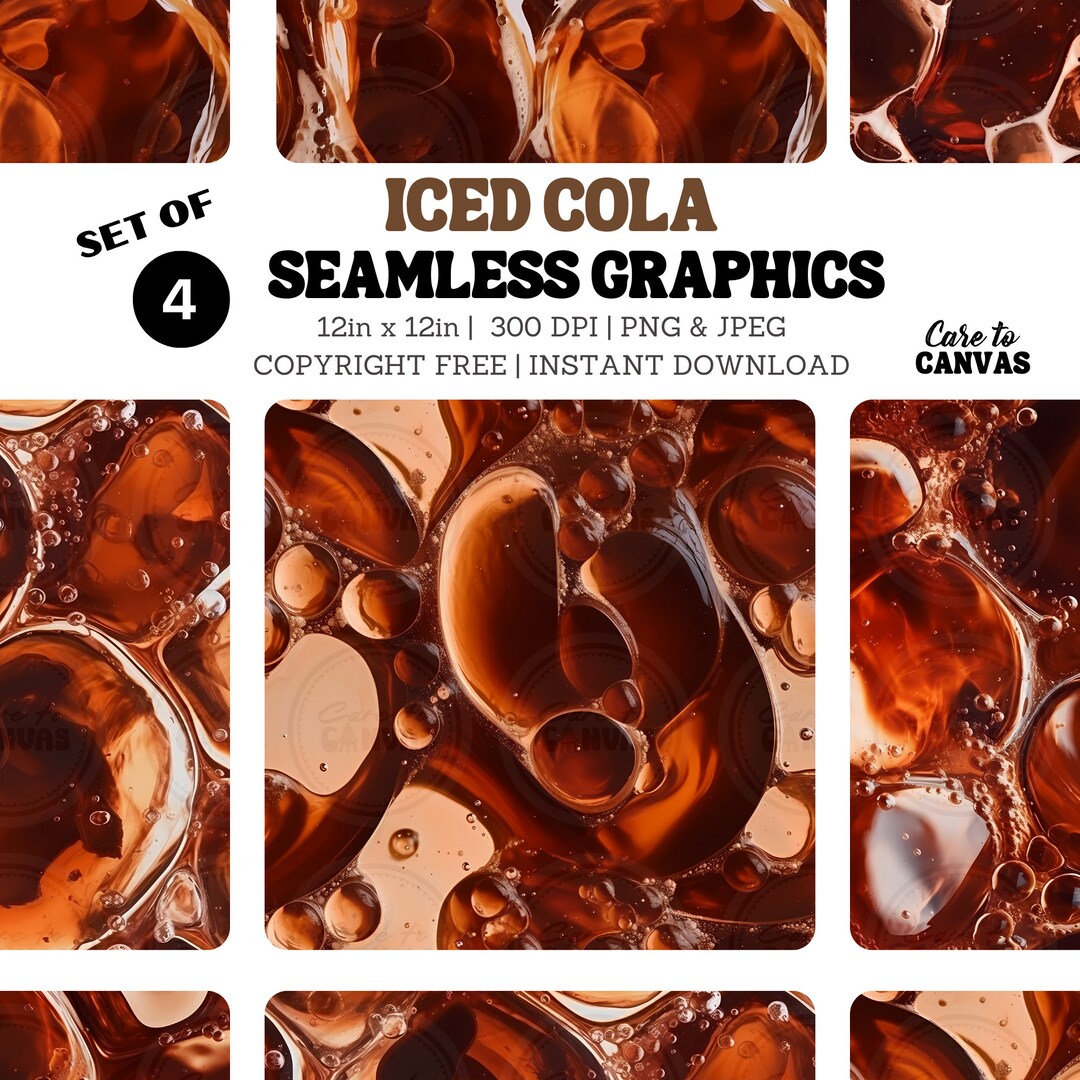 Digital Seamless Surface Patterns | Realistic Iced Cola | COMMERCIAL ...
