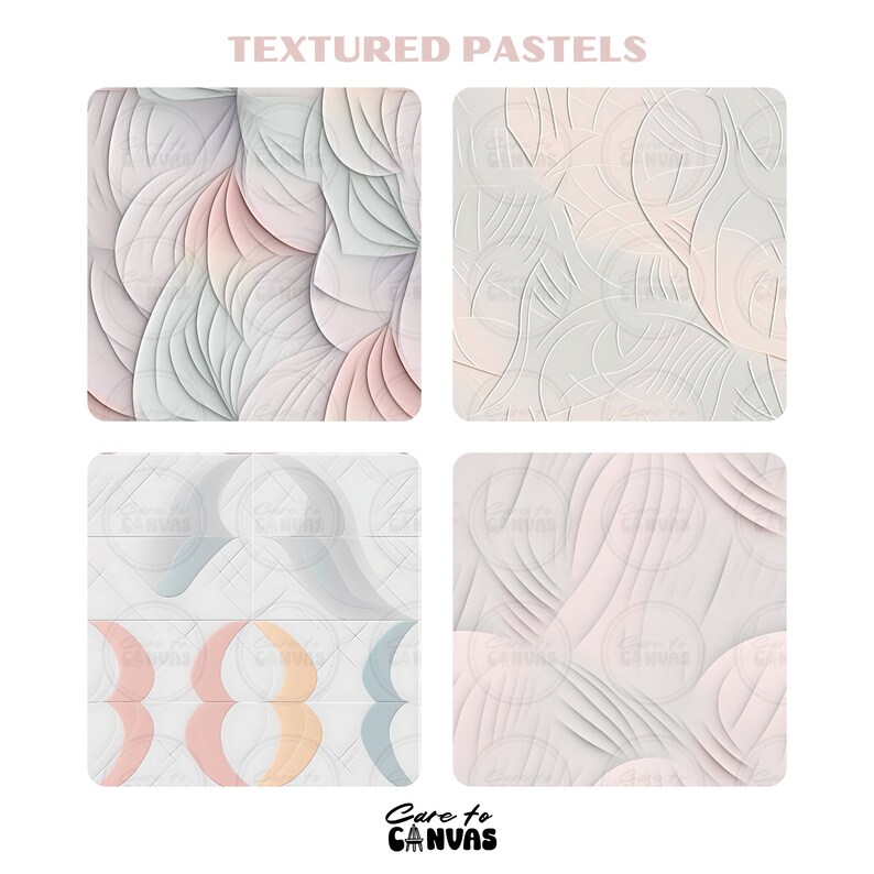 Digital Seamless Surface Patterns | Pastel Textured 3D Simple Paper ...