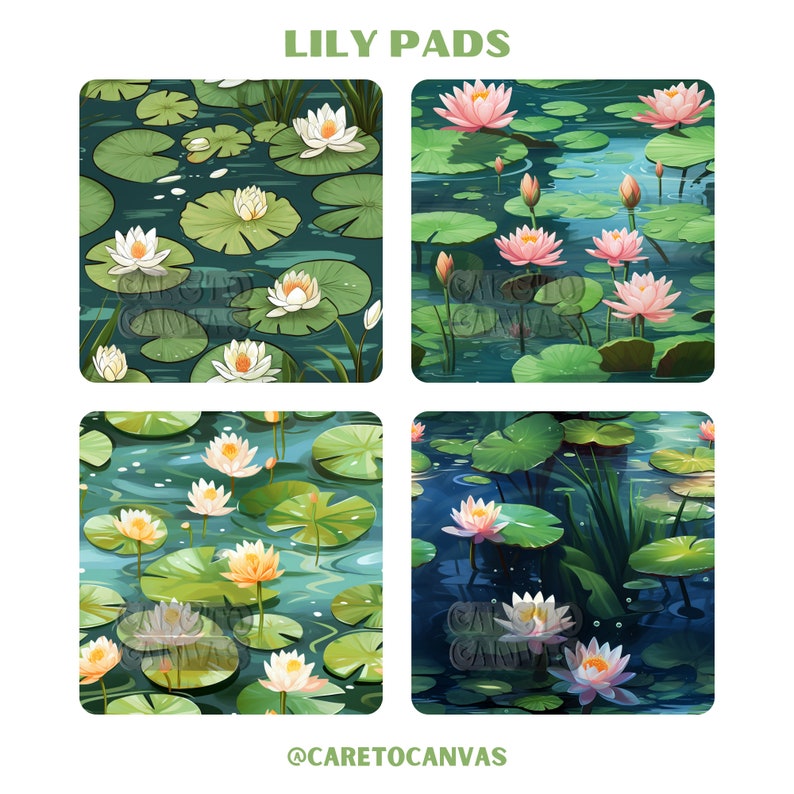 Digital Seamless Surface Patterns | Lily Pad Pond | COMMERCIAL USE ...