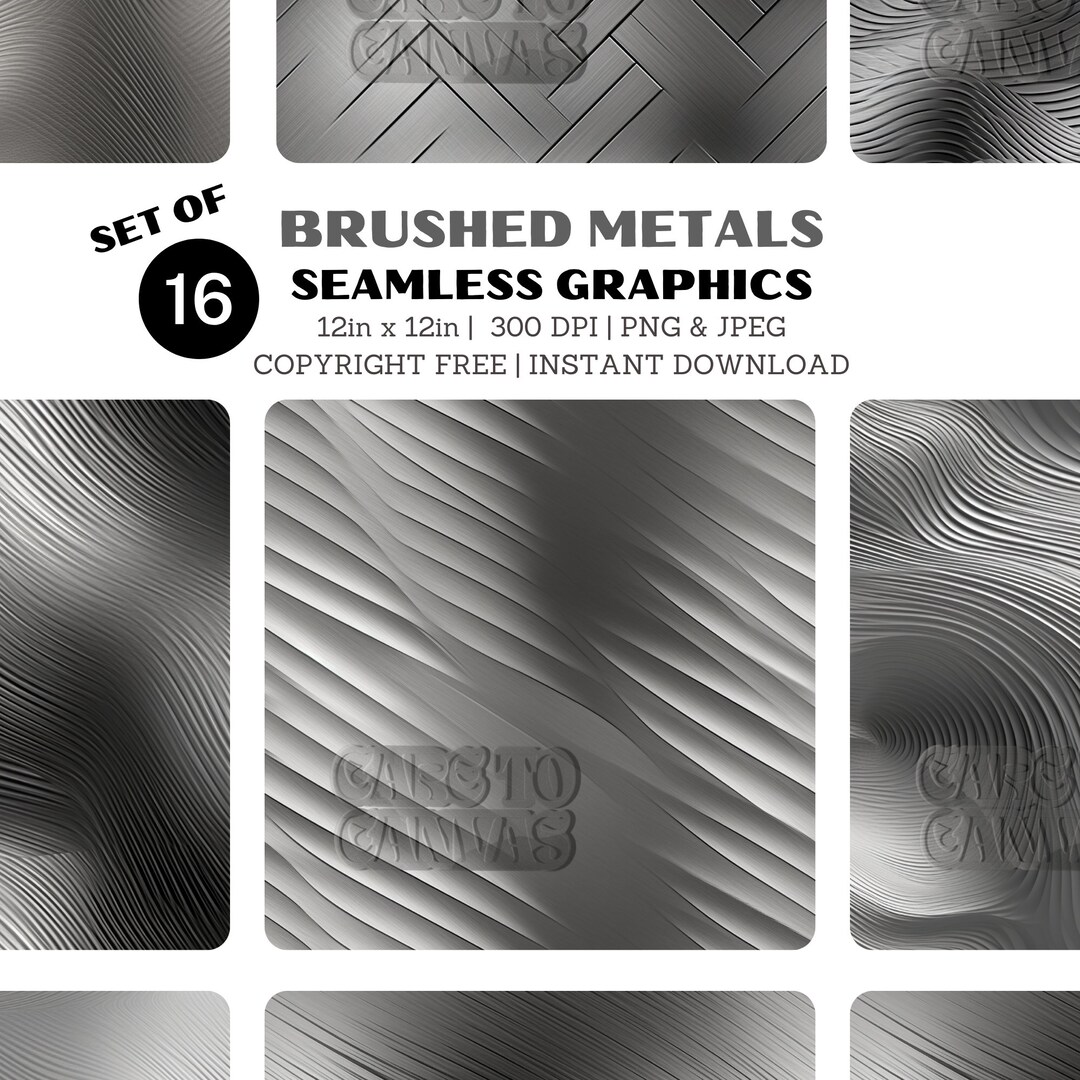 Digital Seamless Surface Pattern Paper Realistic Brushed Metal Textures ...
