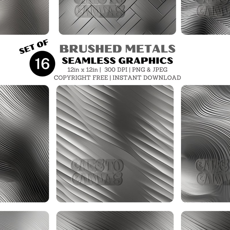 Digital Seamless Surface Pattern Paper Realistic Brushed Metal Textures ...