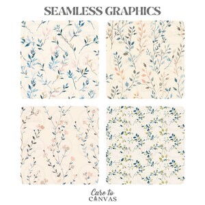 Seamless Digital Delicate Floral Surface Patterns | COMMERCIAL USE ...