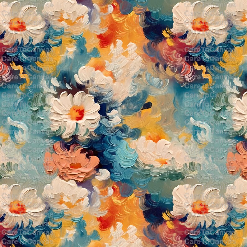 Realistic Painting for Seamless Patterns Tiled Graphics DIY Painting ...