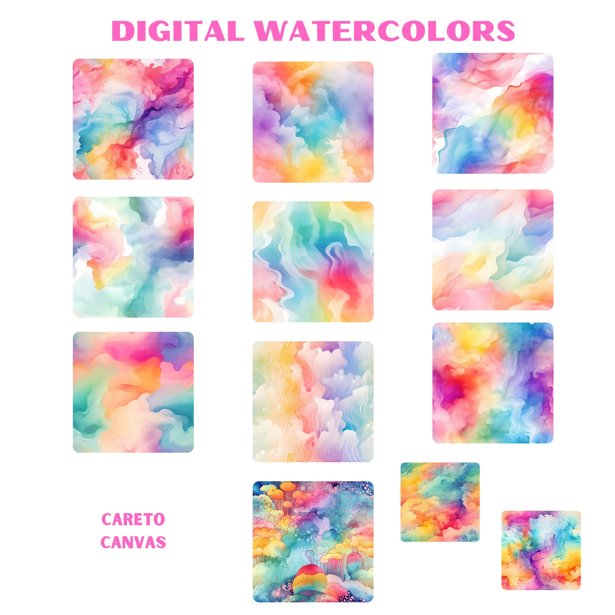 Digital Watercolor Art Printable DIY Prints Seamless Tile - Etsy
