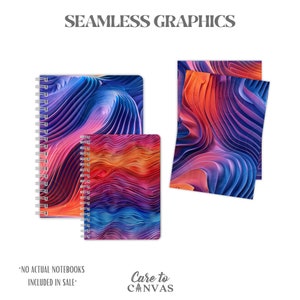 Digital Seamless Surface Patterns | Abstract Colorful 3D Waves ...
