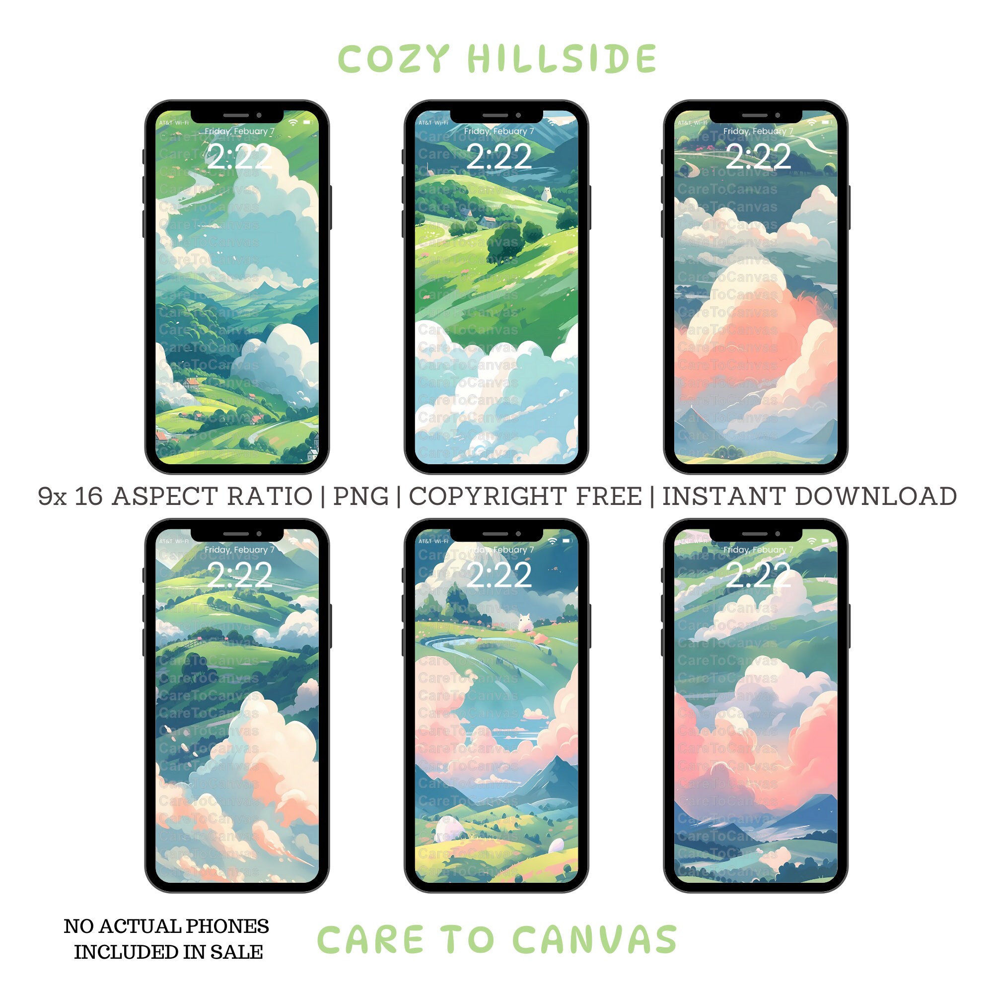 Digital Phone Wallpapers | Iphone, Android, Samsung | " Cozy Hillside ...