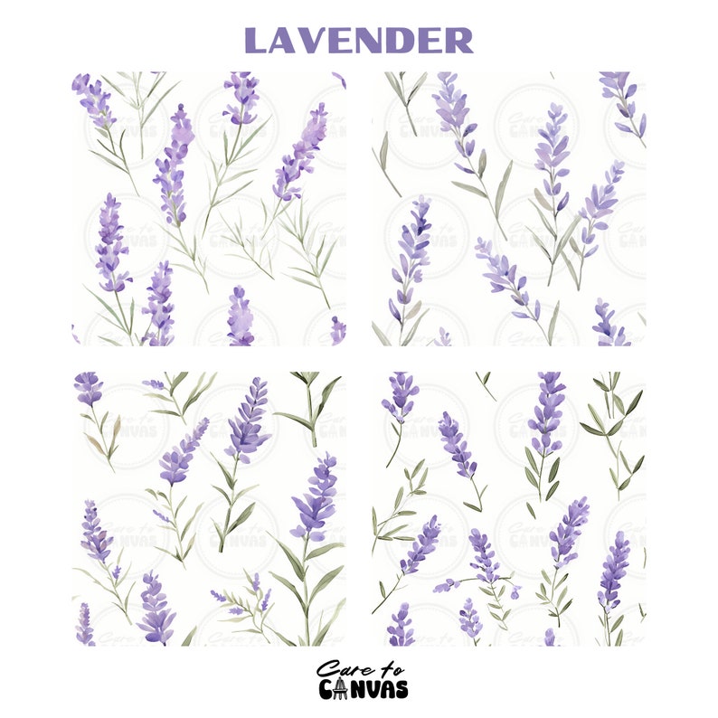 Digital Seamless Surface Patterns | Simple Floral Lavender | PERSONAL ...