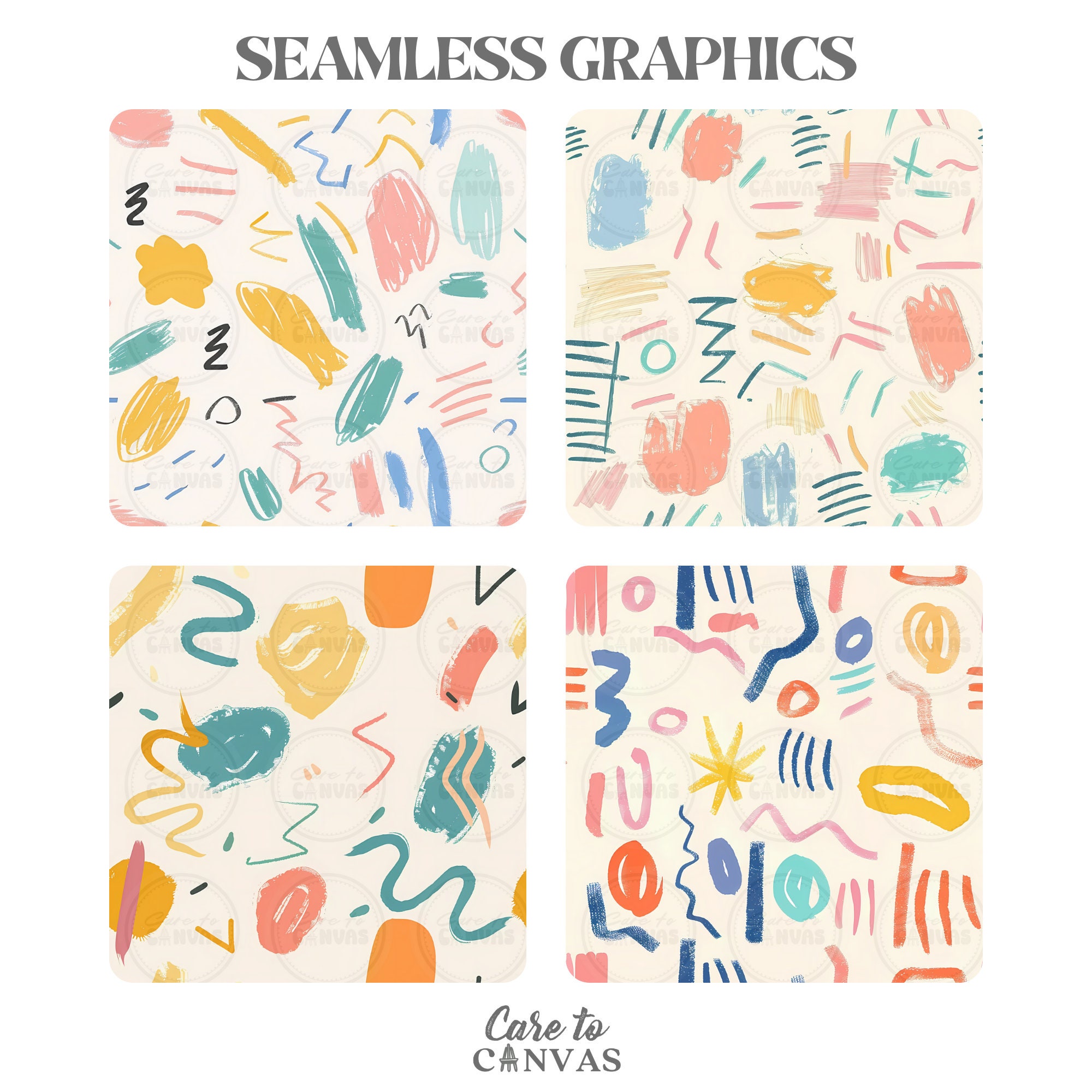 Digital Seamless Surface Patterns | Abstract Crayon | Modern Art ...