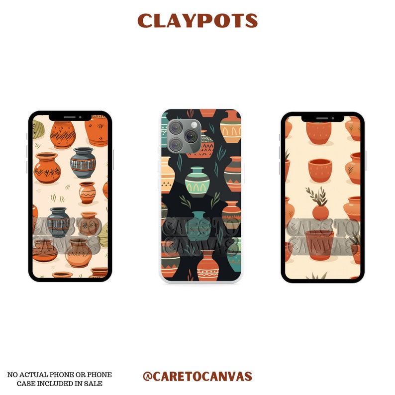 Seamless Digital Paper Surface Pattern Design Clay Pot Graphics ...